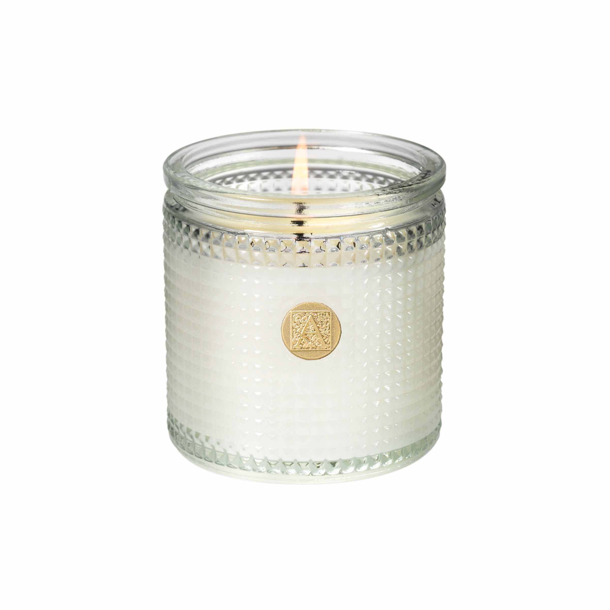 The Smell of Spring – Textured Glass Candle - Wooden Duck Shoppe